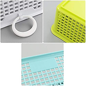 EudokkyNA Mini Plastic Storage Basket, Office Desktop Basket Set of 6, F