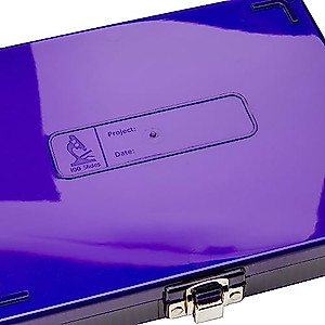 Heathrow Scientific HD15988H Polycarbonate Purple Durable True North Slide Box, 208mm Width x 175mm Height x 34mm Depth