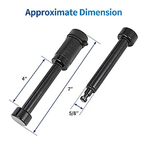 METOWARE Trailer Hitch Lock Hitch Receiver Pin Lock Fits 2”- 3-1/2" Receiver Class III IV V Hitches with 5/8" Dia 4” Lock Pin and 8 Anti-Rattle Rubber O-Rings Receiver Hitch Lock (1 Pack)