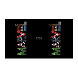 Marvel Fan Letters 17 oz Stainless Steel Water Bottle, 17 Ounce, Multicolored