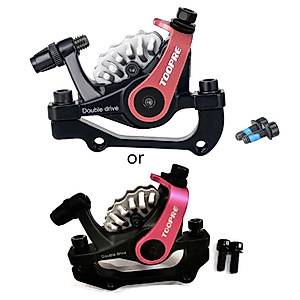 Aluminium Alloy Mechanical Disc Brake E-Bikes Bilateral Piston Drive Mountain Bikes Double Drive Front Disc Brake Set Front And Rear Disc Brakes Bike Disc Calipers Mountain Bike Double Drive Front Set