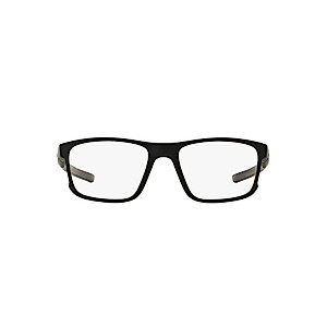 Oakley Men's Ox8078 Hyperlink Square Prescription Eyeglass Frames, Satin Black/Demo Lens, 54 mm
