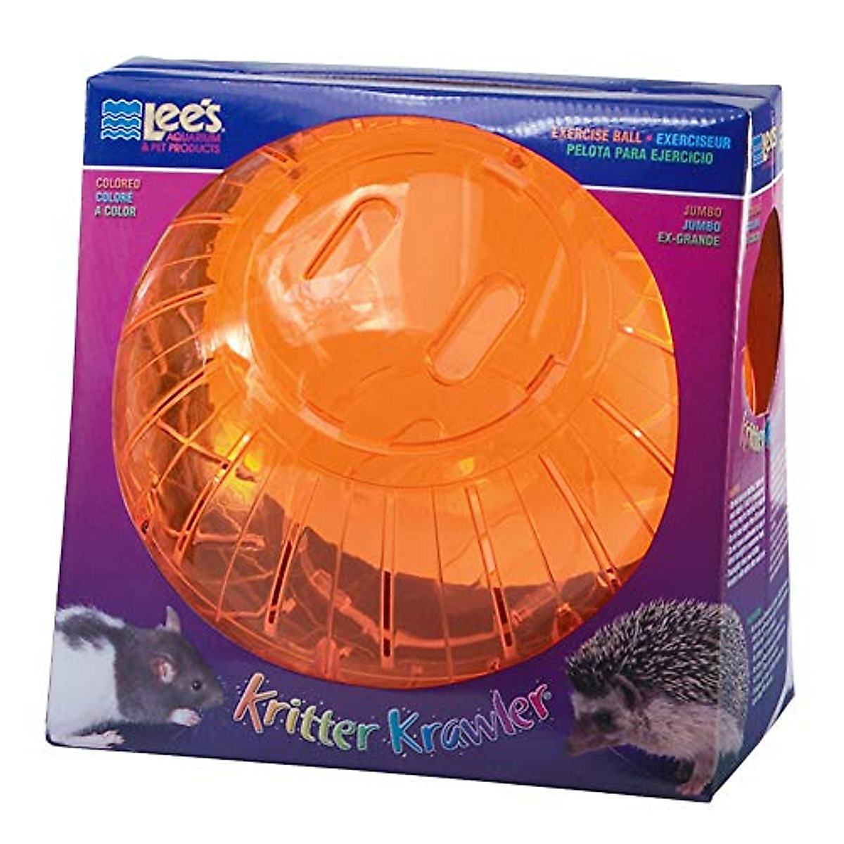 Lee's Kritter Krawler Jumbo Exercise Ball, 10-Inch, (Random colors),All Breed Sizes