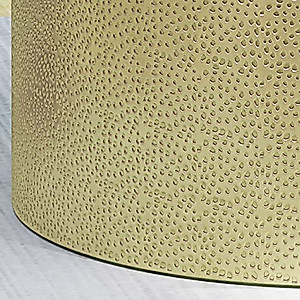 Christopher Knight Home Rache Modern Round Coffee Table with Hammered Iron, Gold, 26. 00” L x 26. 00” W x 17. 00” H