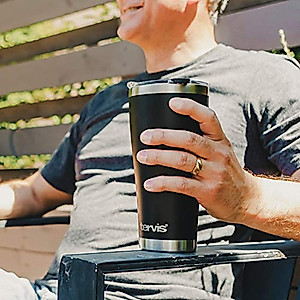 Tervis Tervis Diamond Plate Stainless Steel Tumbler with Clear and Black Hammer Lid 20oz, Silver