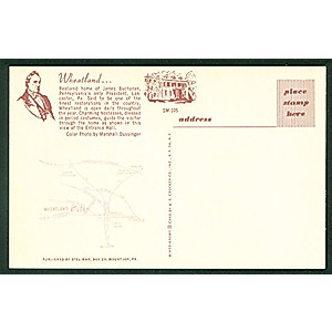 Restored Home James Buchanan Pennsylvania Wheatland President PA Vintage Postcard