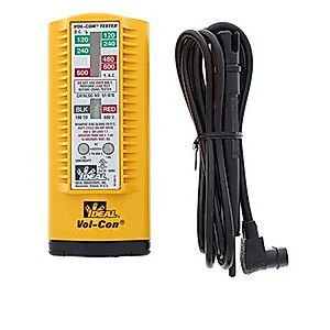 IDEAL INDUSTRIES INC. 61-076 Vol-Con Solenoid Voltage Tester with Vibration Mode, AC/DC Voltage Level Testing, CATIII for 600v, Yellow