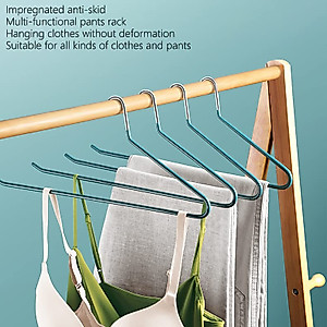 UPRA Multiple Slack/Trousers Pants Hangers 10 Pack Anti-Rust Chrome Metal Hangers,Non Slip Rubber Coating,Space Saving,Open Ended or Easy-Slide Pant Airing Wet Clothes-Without Neckline Wrinkles,White