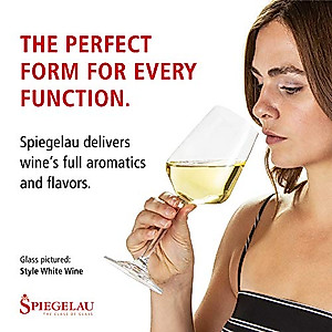 Spiegelau Style Red Wine Glasses, Set of 4, European-Made Lead-Free Crystal, Classic Stemmed, Dishwasher Safe, Professional Quality Red Wine Glass Gift Set, 22.2 oz