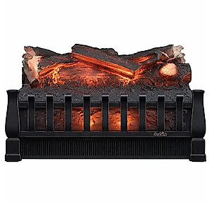 Duraflame 20" Electric Fireplace Log Set Insert and Fire Crackler Combo with Infrared Quartz Set Heater and Realistic Ember Bed and Logs - DFI021ARU-CSFC