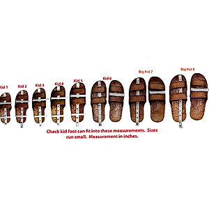 Hawaii Brown and Black Jesus sandals. (These kid sandals run 2 sizes smaller than US kid sizes) (Little Kid/Big Kid) (Kid 6, Brown)