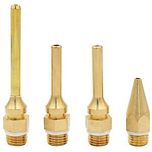 Eyech 4 pack Interchangeable Hot Glue Gun Nozzles Copper Glue Gun Nozzle Assortment Set for Melting Glue Gun Use Craft Repair Tool 2.0x70mm 2.0x50mm 2.0x34mm 3.0x50mm