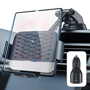 ANPULES Wireless Car Charger Mount for Google Pixel Fold, Dual Coil 15W Fast Charging Auto Clamping Car Charger for Pixel 8/ 8Pro, Dashboard Windshield Car Phone Holder for Google Pixel 7/7 Pro/6