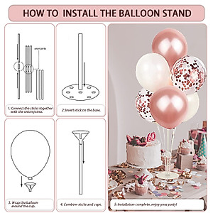 UJoyant 236 Pcs Birthday Decorations For Women, Rose Gold Party Decorations Kit For Girls Or Women - Butterfly Decors, Hanging Swirl, Balloon Stand Kit, Sash, Tiara, Banner, Tassel Curtain, Balloon, Tableware Kit For 25 Guests