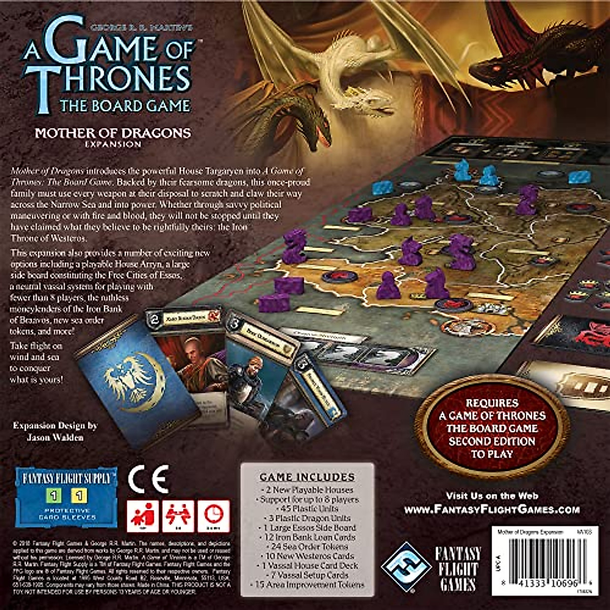 A Game of Thrones The Board Game Mother of Dragons Expansion Strategy Game for Kids & Adults, Ages 14+, 3-8 Players, 2-4 Hour Playtime, Made by Fantasy Flight Games