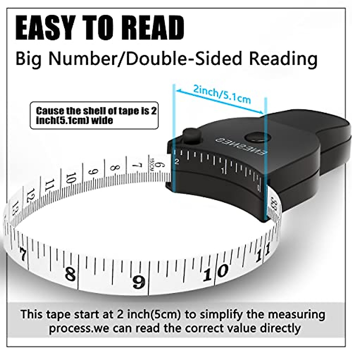 3pcs Tape Measure, Soft Measuring Tape for Body Measurements 60 Inch(150cm), Lock Pin&Push-Button Retract, for Body Measurement, Weight Loss, Fitness, Tailoring, Sewing, Crafting Measurements