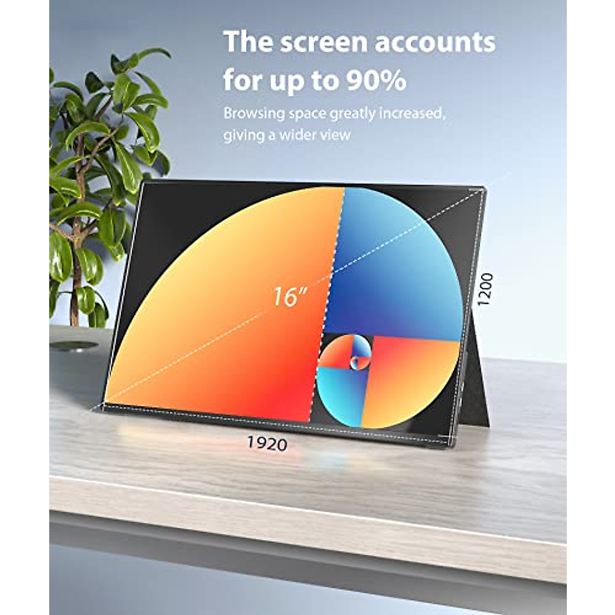 Ingnok Portable Monitor Bundle - 16 Inch 1200P 16:10 320cd/m2 Laptop Screen & FHD 1080P 15.6 Inch 350cd/m2 Second External Monitor for Laptop, MacBook, PS5, PS4, Xbox, Switch