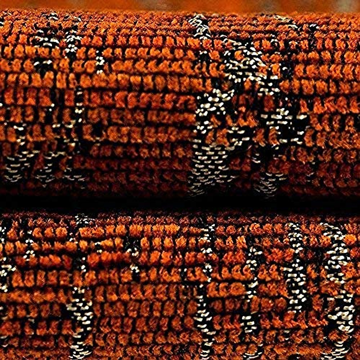 McAlister Textiles Luxury Orange Textured Chenile Cushion Cover for Bedroom & Living Room Decor - 49x49 Cm - 20x20 Inches