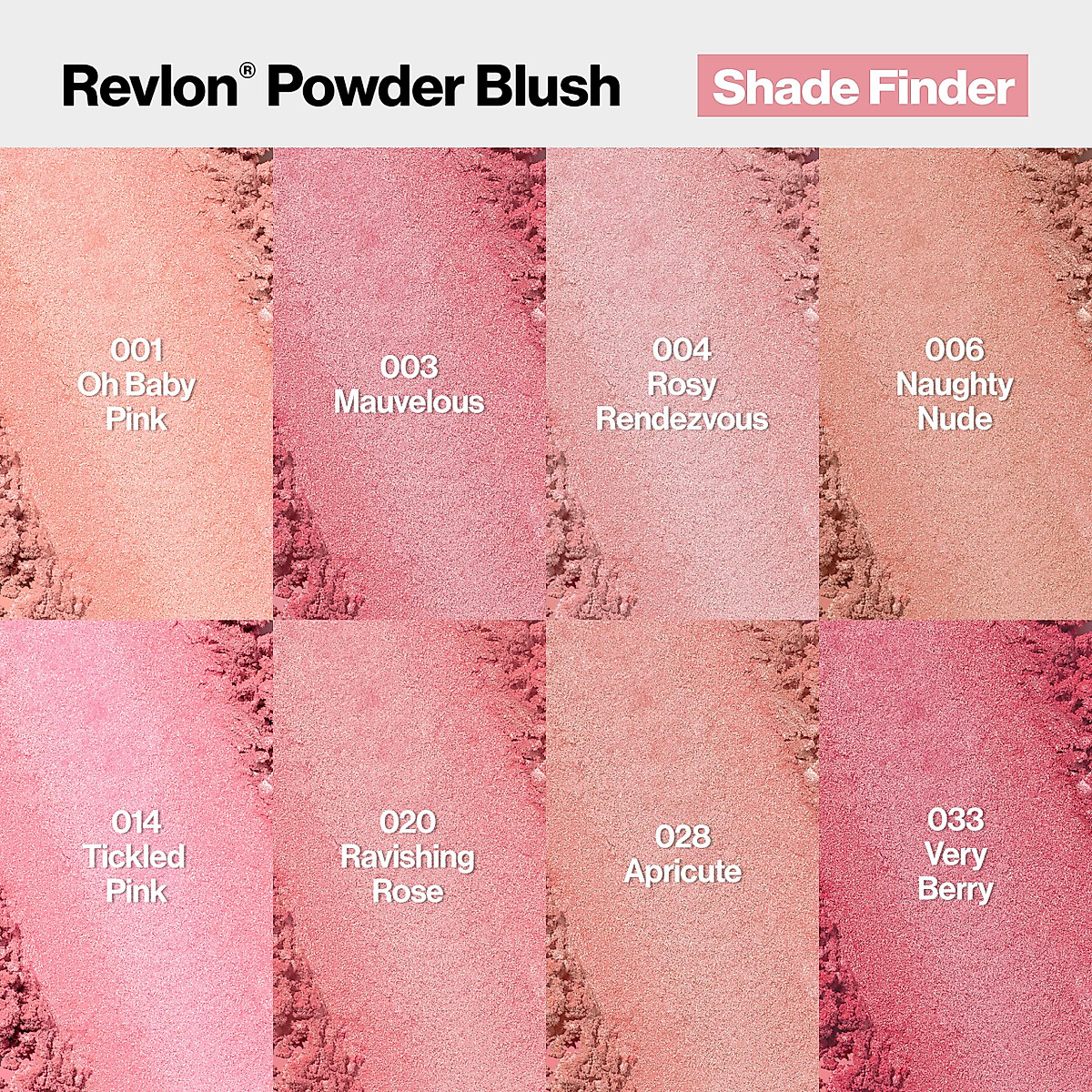 Revlon Powder Blush Face Makeup, High Impact Buildable Color, Lightweight & Smooth Finish, 020 Ravishing Rose, 0.17 oz