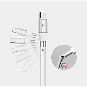 New Magnetic Charging Cable USB-Lighting New Winding Technology Very Organized 3ft Long Fashionable 3A Fast Charging Data Transfer Cord (Lighting)