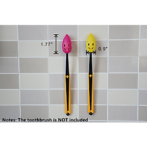 Excelity Set of 4 Travel Toothbrush Head Cover Cap with Suction Cup