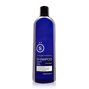 Krieger + Shne Shampoo for Men - 16oz (1 Bottle) Invigorating Shampoo with Tea Tree Oil & Peppermint Oil, Paraben Free Formulated to Heal Dry Scalp, Dandruff, and Prevent Hair Loss
