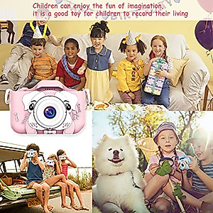 URMAGIC Kids Camera for Girls and Boys,2 Inch HD Screen 2000w Dual-Camera, Children Camera Digital Video,32GB SD Card Include, Kid Toys Gift for Christmas Birthday, for 3 - 12 Years Old Boys Girls
