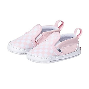 Vans, Infant Slip-On V Crib Shoes (2, Pink/True White)