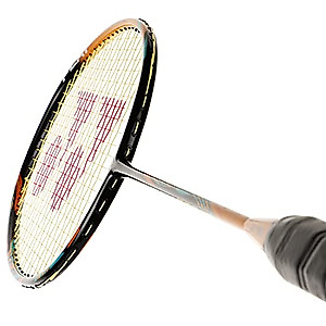 YONEX Astrox 88d Play Graphite Strung Badminton Racket with Full Racket Cover (Camel Gold) | for Intermediate Players | 83 Grams | Maximum String Tension - 28lbs