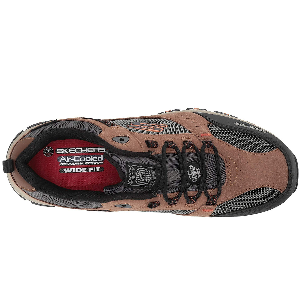 Skechers Men's Greetah Construction Shoe, Brown/Black, 10.5 M US