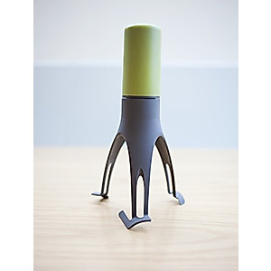 Uutensil StirrTime, Automatic Pan Stirrer with Timer, Olive & Gray