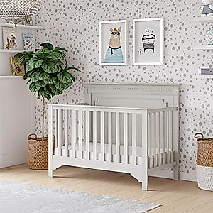 Safety 1st Polypropylene Vinyl Cover Heavenly Dreams Deluxe Dual 2-in-1 Baby Crib and Toddler Mattress, Waterproof and Stain Resistant Cover,Firm, White