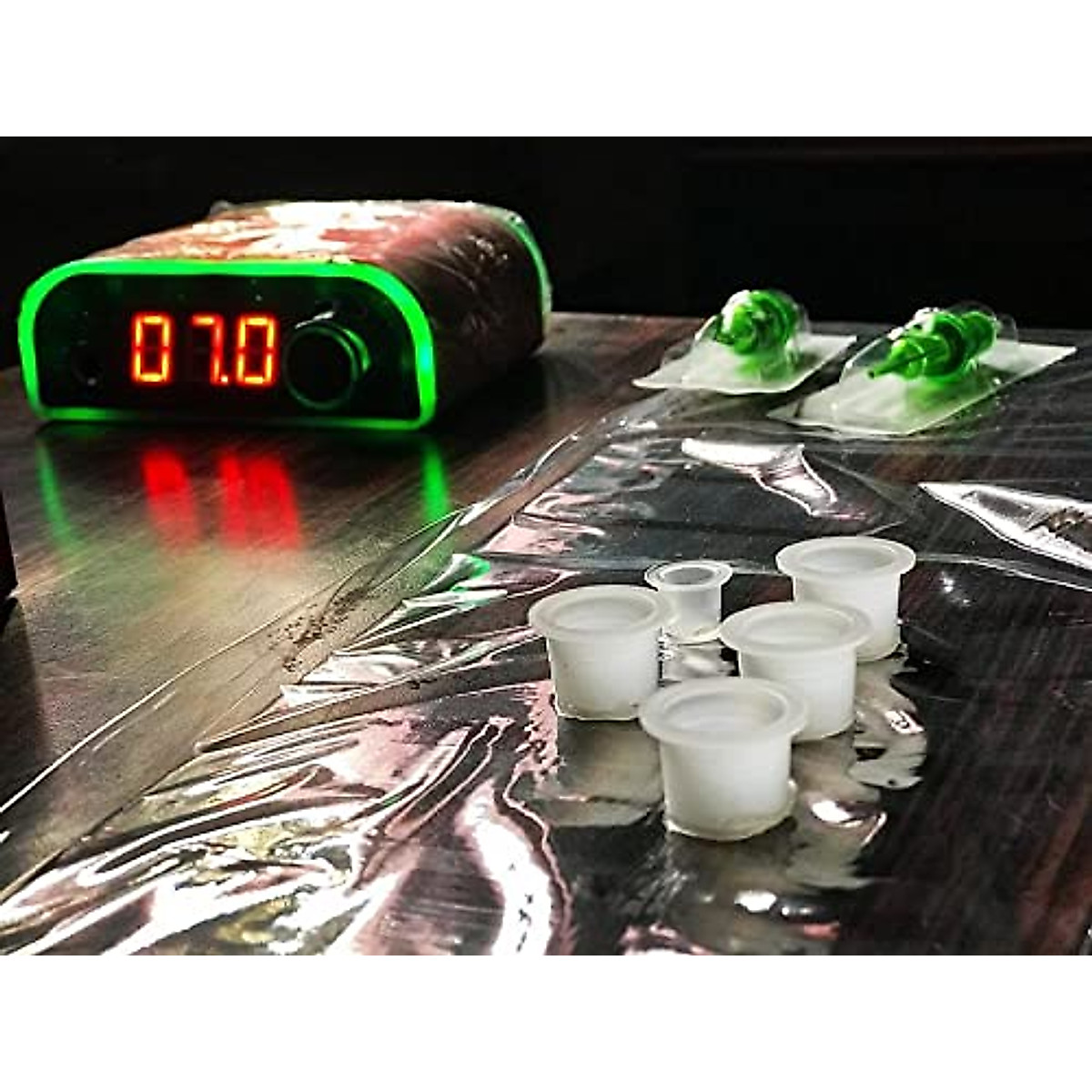 Yuelong 1000pcs Tattoo Ink Caps Cups 13MM Medium Disposable Pigment Cups Caps Plastic Microblading Ink Cups for Tattoo Ink Supplies