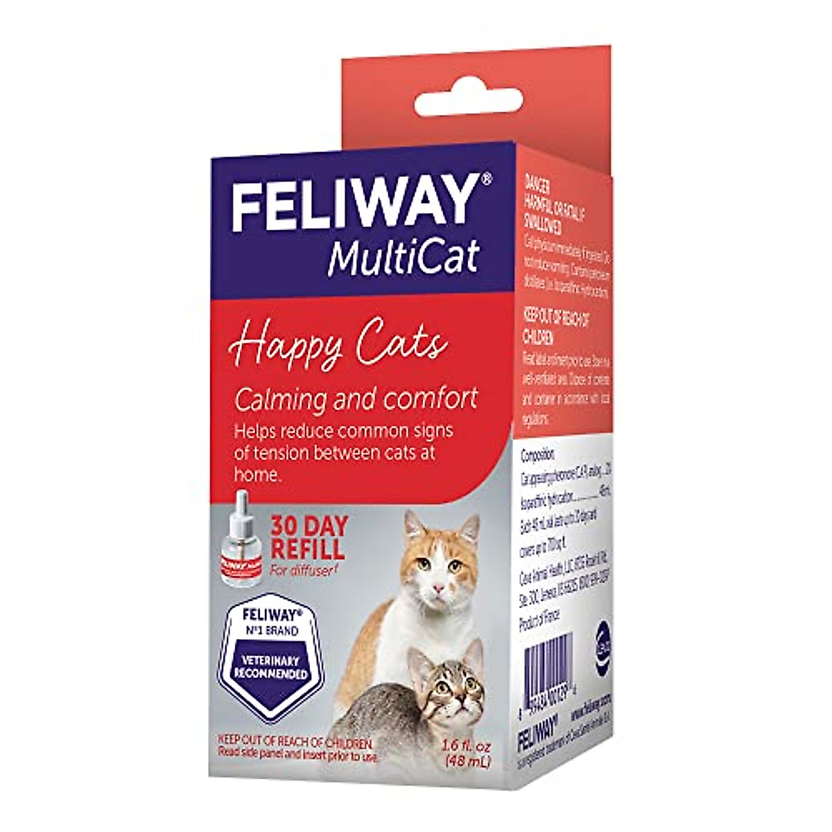 FELIWAY MultiCat Calming Pheromone, 30 Day Refill - 1 Pack