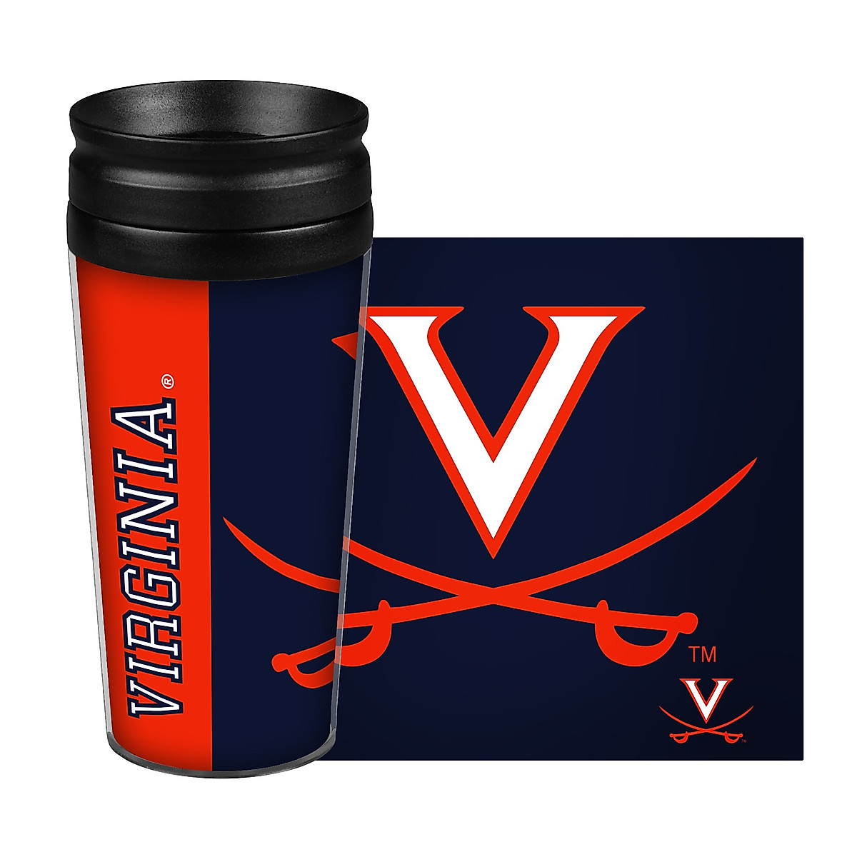 NCAA Virginia Tech Hokies Hype Full Wrap Travel Tumbler, 14-ounce