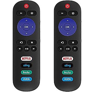 Pack of 2 Replace Remote Control Applicable for TCL Roku TV RC280 55FS4610R 40FS4610R 55US57 40FS3750 48FS3750 49FP110 55FS4610R 55US5800 40FS3850 32S305 40S305 32S850 32S3850 50UP120 55S401