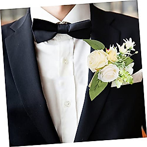 BESPORTBLE 1 Set Wrist Flowers and Corsages Bridesmaid Bracelets Wedding Decor Purple Bracelets Wedding Supplies Corsage Wristlet Band Boutonniere Silk Flower White Bridegroom Corsage Roses