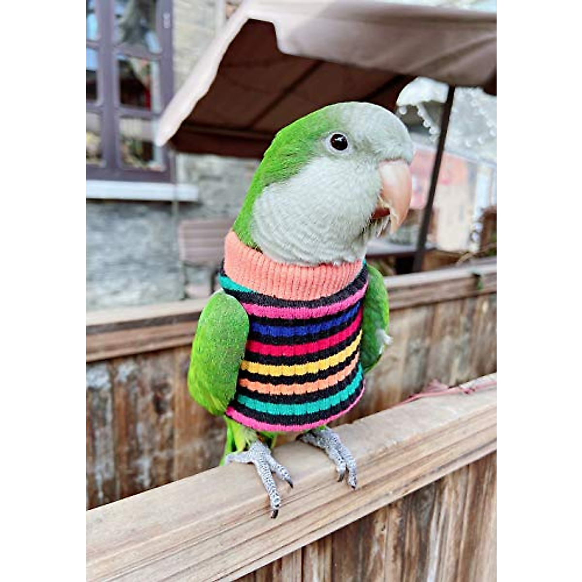 HEZHUO Parrot Bird Supplies, Light Flying Clothes, Warm and Comfortable, Tiger Skin, Green Cheek Parrot, Little Sun Parrot, Monk Parrot, Starling, mynah, Senegal Parrot, Mini Macaw Sweater (4XL)