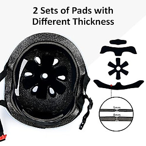 OUWOR Youth Skateboard Bike Helmet for Boy and Girl, Lightweight Adjustable, Multi-Sport for Bicycle Skate Scooter (Aqua, Medium)