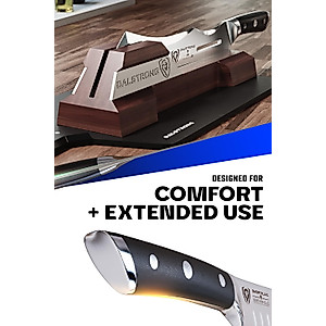 Dalstrong Heavy Duty Butcher Breaking Knife - 14 inch Cleaver Knife - Gladiator Series R - The 'Annihilator' - 7CR17MOV High Carbon Steel - Razor Sharp - G10 Handle - w/Stand & Sheath - NSF Certified