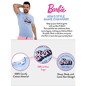 Barbie T-shirt Mens | Mens’ Ken Tee Shirt | Ken Cotton Tshirts for Men | Blue S
