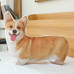 MISS TUTU Corgi Dog Super Soft Plush Throw Pillow Animal Pillow Plush Cushion
