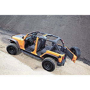 Bedrug - Jeep Bedtred | 2007 - 2010 Jeep Wrangler JK UNLTD 4 Door, Front Floor Liners (Includes Heat Shields) | Grey - 4 pc. | BTJK07F4