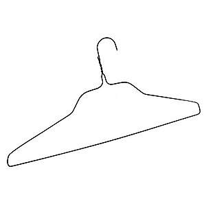 FABRICARE CHOICE - Box of 100 18" Black Wire Shirt Hangers