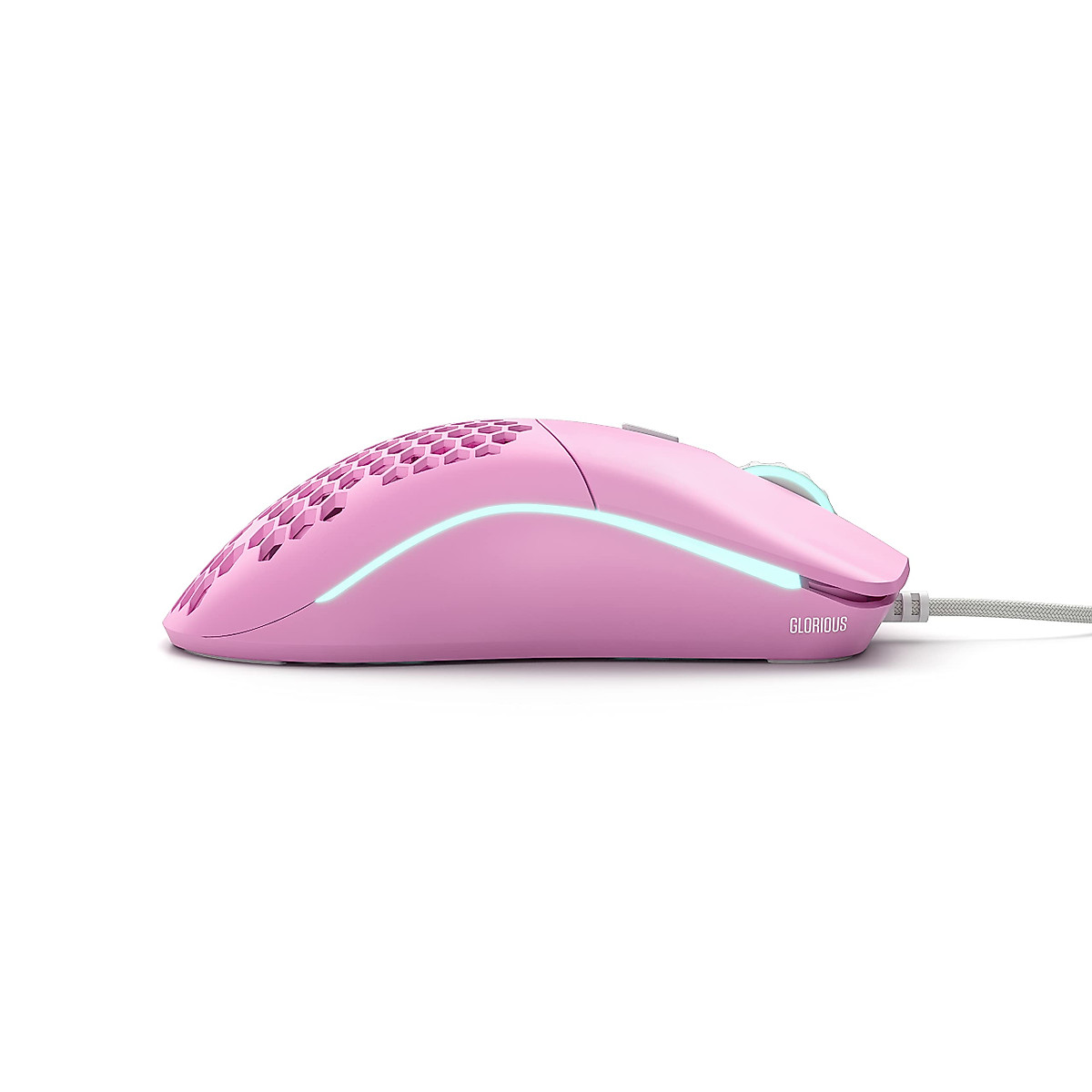 Glorious Gaming Mouse - Model O Minus, 58g Ultra-Light Honeycomb Mouse, Limited Edition Matte Pink - USB Gaming Mouse