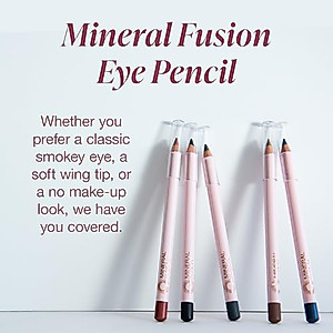 Mineral Fusion Eye Pencil, Dark Brown Eyeliner with Soothing Chamomile, Meadowfoam & Vitamin E, Velvety Smooth, Hypoallergenic Eye Makeup to Line & Define, Long-Lasting Eyeliner Pencil, Touch, 0.04 Oz