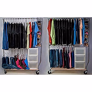 Higher Hangers Classic Short Neck Design Heavy Duty Slim Plastic Space Saving Clothes Hangers- 40 Pack - Create Extra Closet Space, Non-Slip, Durable, Practical, and Versatile Closet Organizer (White)