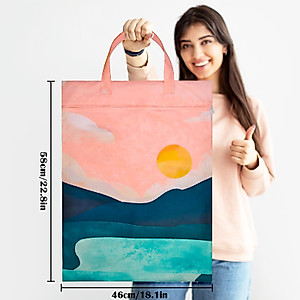 2 Pcs Large Travel Laundry Bag Waterproof with handle Washable Dirty Clothes Bag for Traveling Wet Dry Bag Bathing Suit Workout Bag for Gym Clothes Laundry Wet Clothes Swimming Pool College Dorm