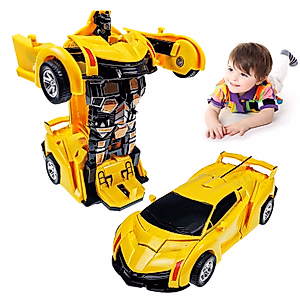 FB DINO TOYS Transforming Cars for 2 Years Old Boys and Toddlers, Inertia Driven Truck Toy for 3 Year Old Boy, Portable Toy for 2, 3, 4, 5, 6, 7, 8 Year Old Boys Christmas Birthday Gifts for Kids