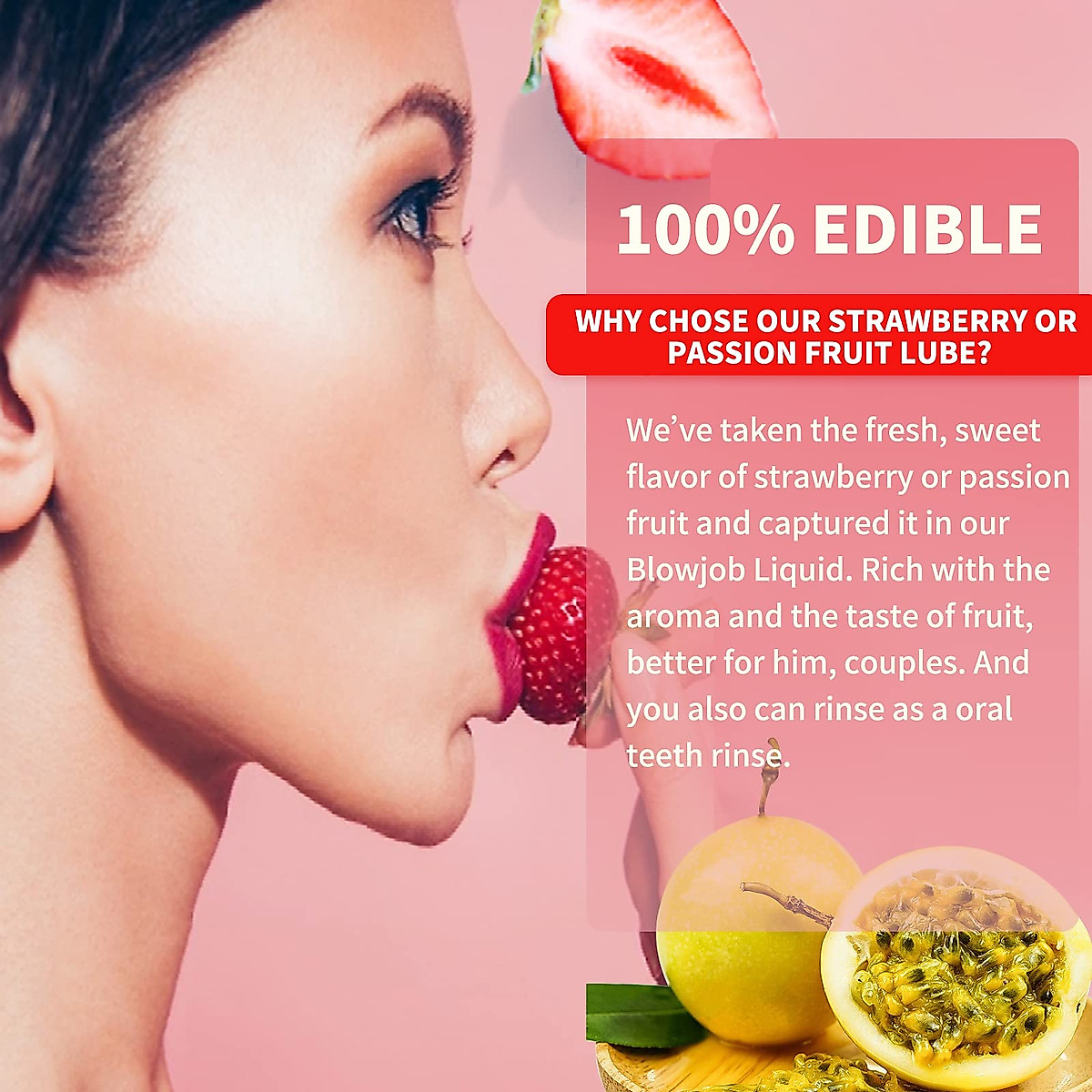 Flavored Lube for Oral Blowjob Jelly Sex Oral Water for Couple Adult, No Rinse Lubricant 10 -Pack (Strawberry & Mint)